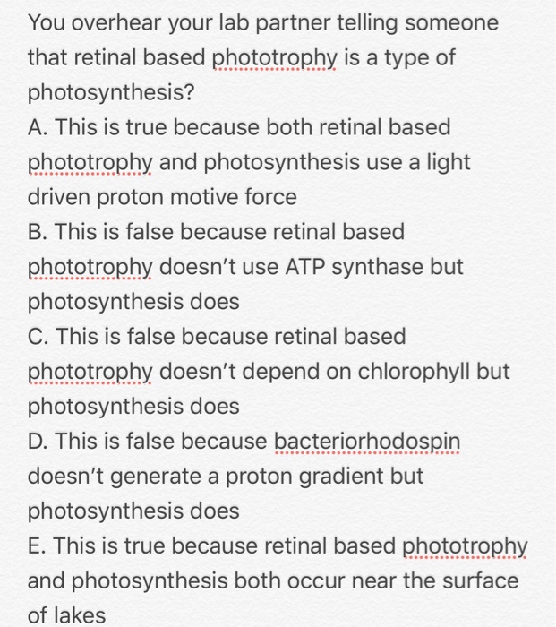 Solved You overhear your lab partner telling someone that | Chegg.com