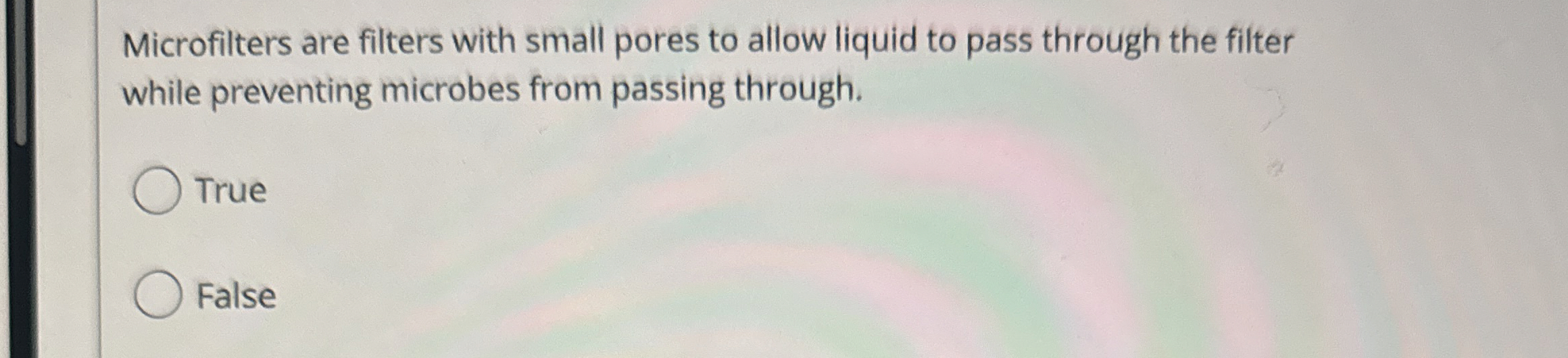 Solved Microfilters are filters with small pores to allow | Chegg.com