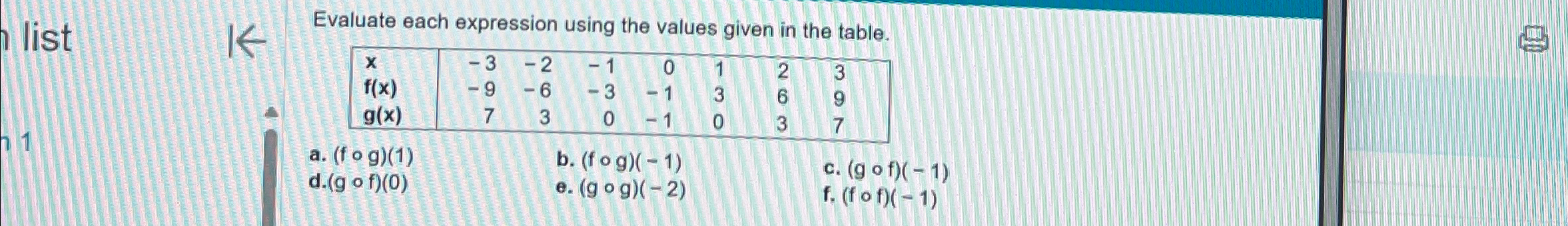 Solved Evaluate each expression using the values given in | Chegg.com