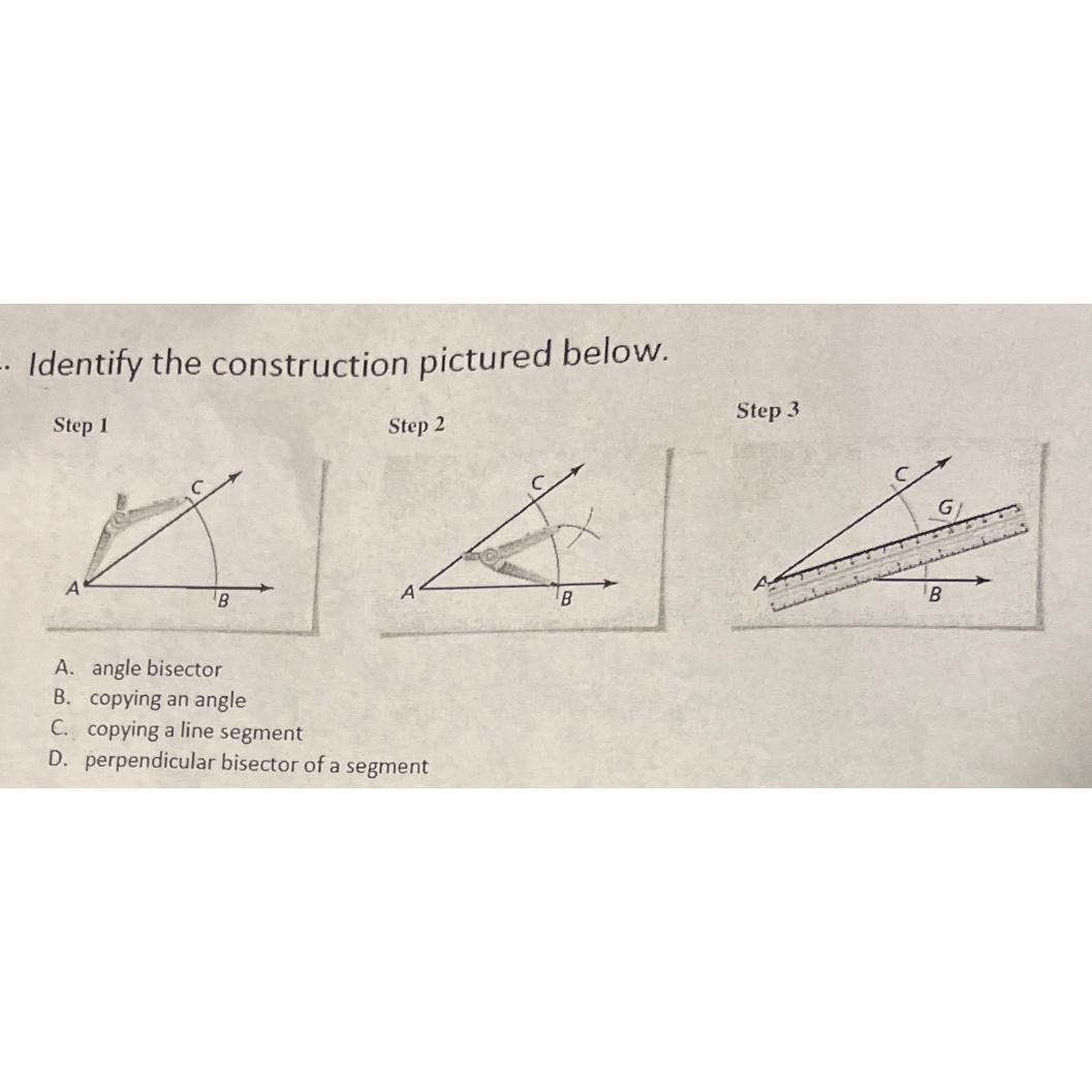 Solved Order the steps of constructing a perpendicular line | Chegg.com