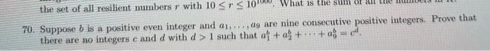 Solved 70. Suppose b is a positive even integer and a1,…,a9 | Chegg.com