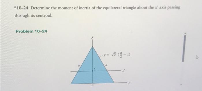 Solved *10-24. Determine the moment of inertia of the | Chegg.com