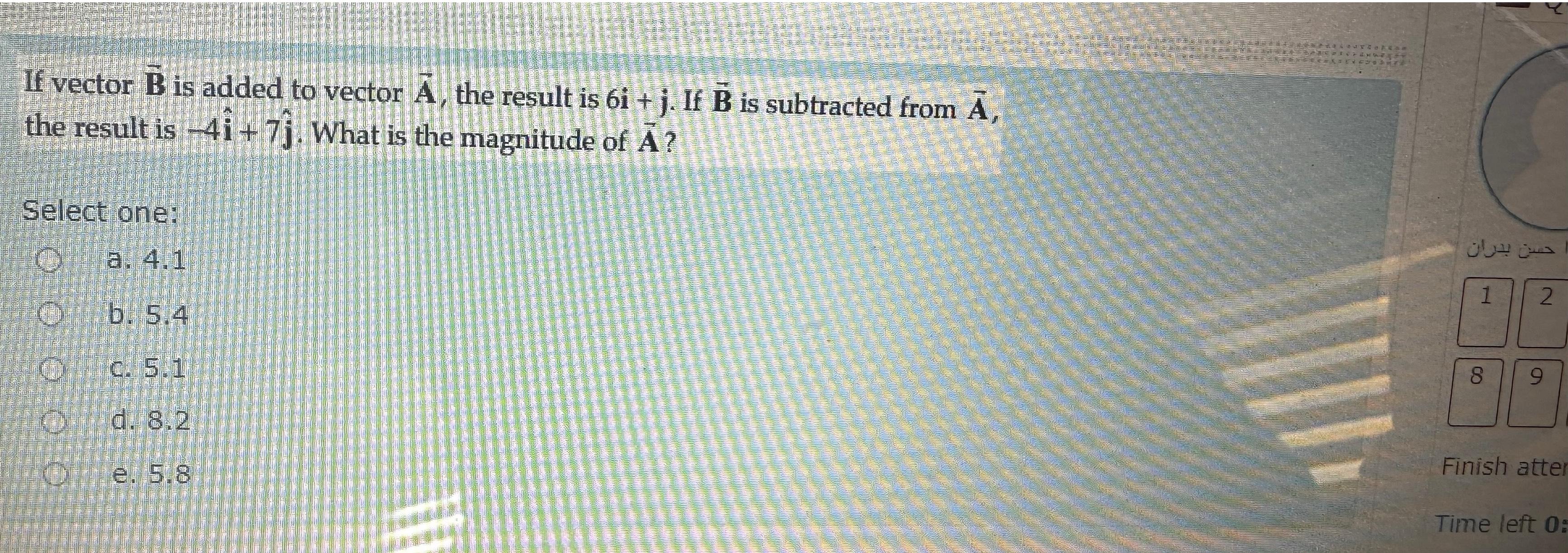 Solved If vector vec(B) ﻿is added to vector vec(A), ﻿the | Chegg.com