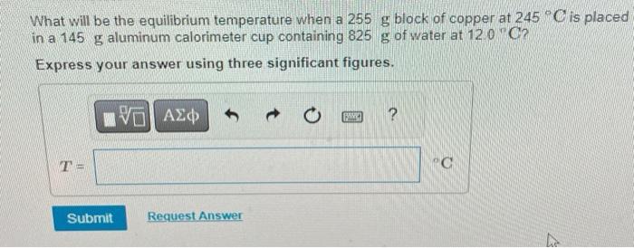 Solved The value of specific heat for copper is 390 J/kg⋅Ci, | Chegg.com
