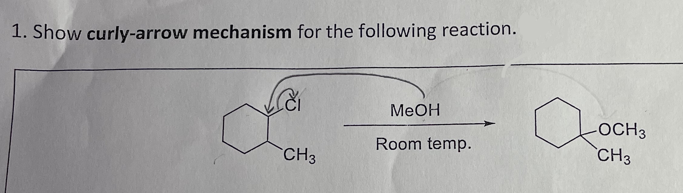 Solved Show curly-arrow mechanism for the following | Chegg.com