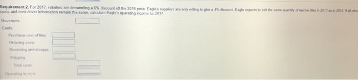 Solved costs and no inventories Eagle Tiles is a small | Chegg.com