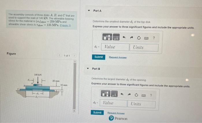 Solved The assembly consists of three disks A,B and C that | Chegg.com