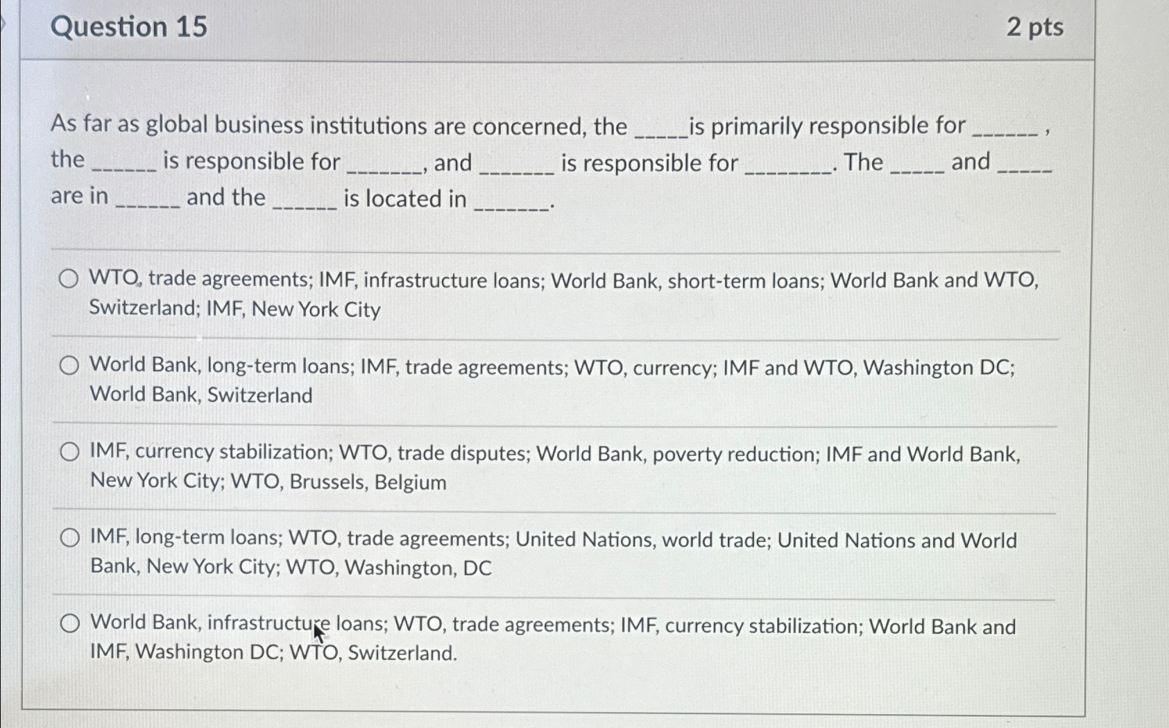 Solved Question 152 ﻿ptsAs far as global business | Chegg.com