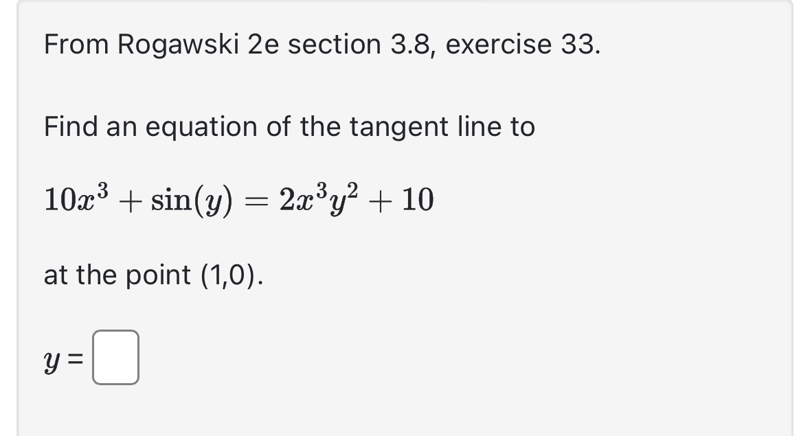 Solved From Rogawski 2e section 3.8, ﻿exercise 33.Find an | Chegg.com