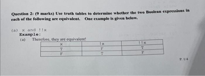 Solved Question 1: (10 marks) Construct a logical expression | Chegg.com