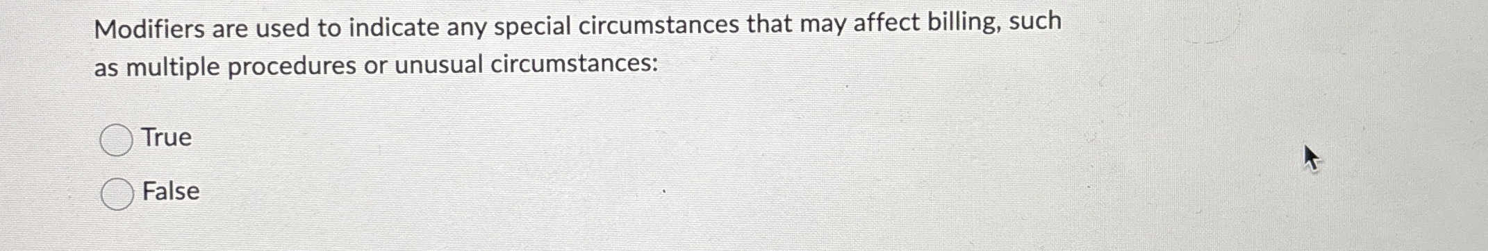 High Quality SOLUTION Modifiers are used to indicate any special | Chegg.com