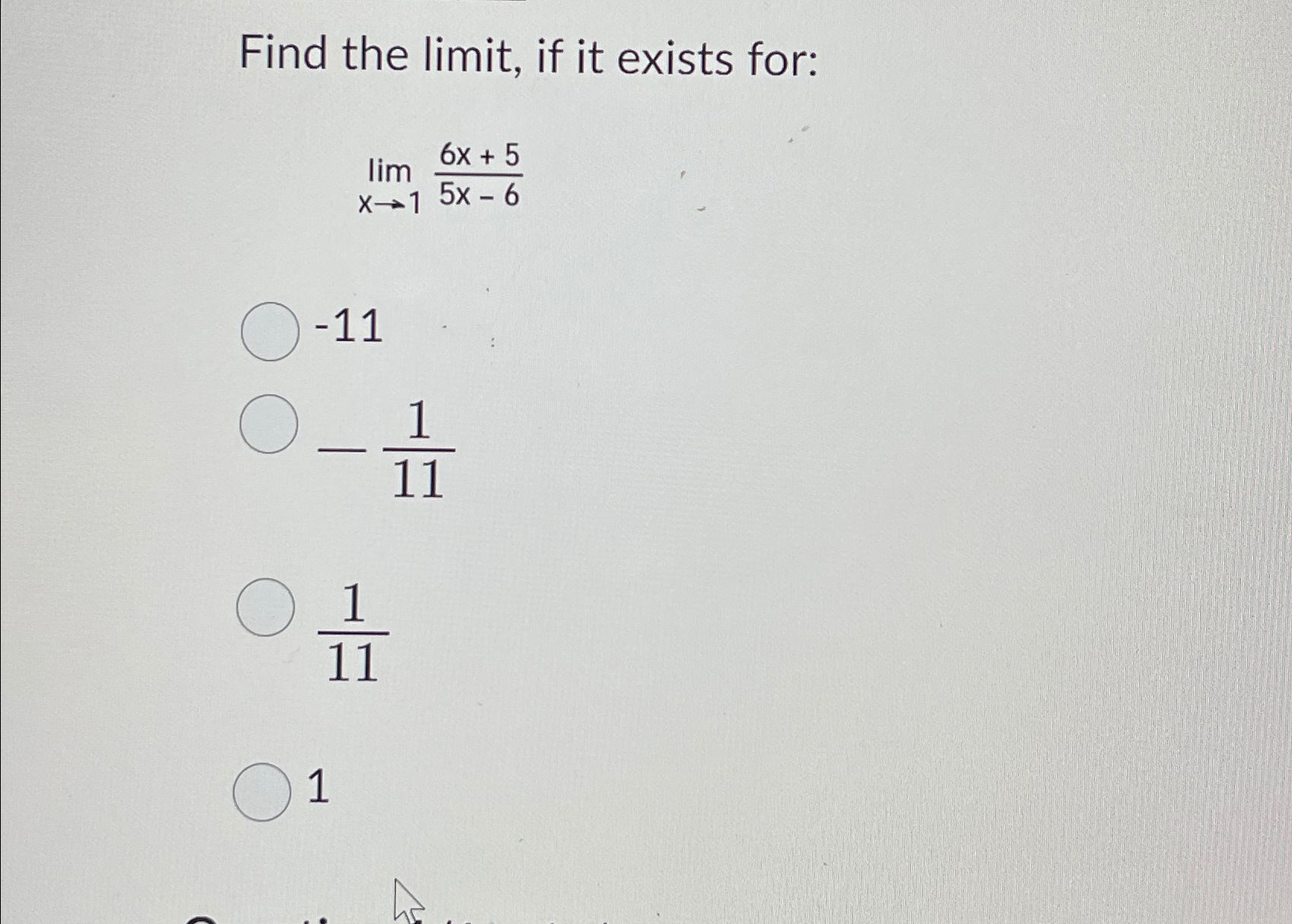 Solved Find the limit, ﻿if it exists | Chegg.com