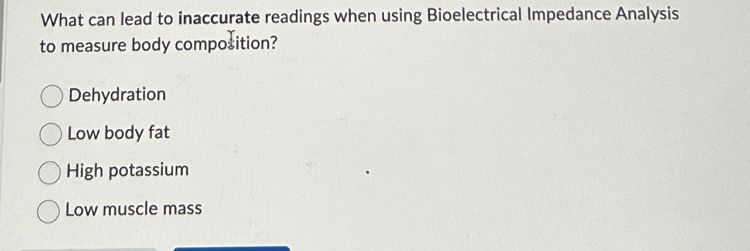 Solved What can lead to inaccurate readings when using | Chegg.com