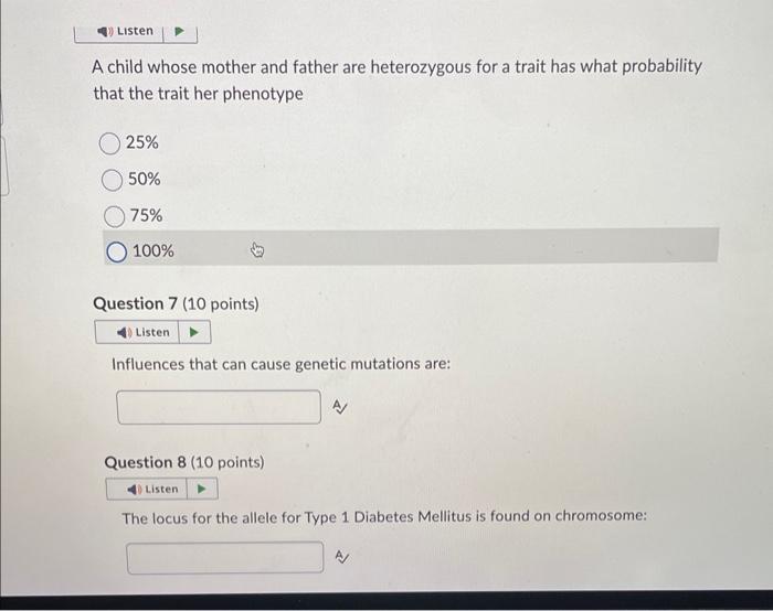 Solved A child whose mother and father are heterozygous for | Chegg.com