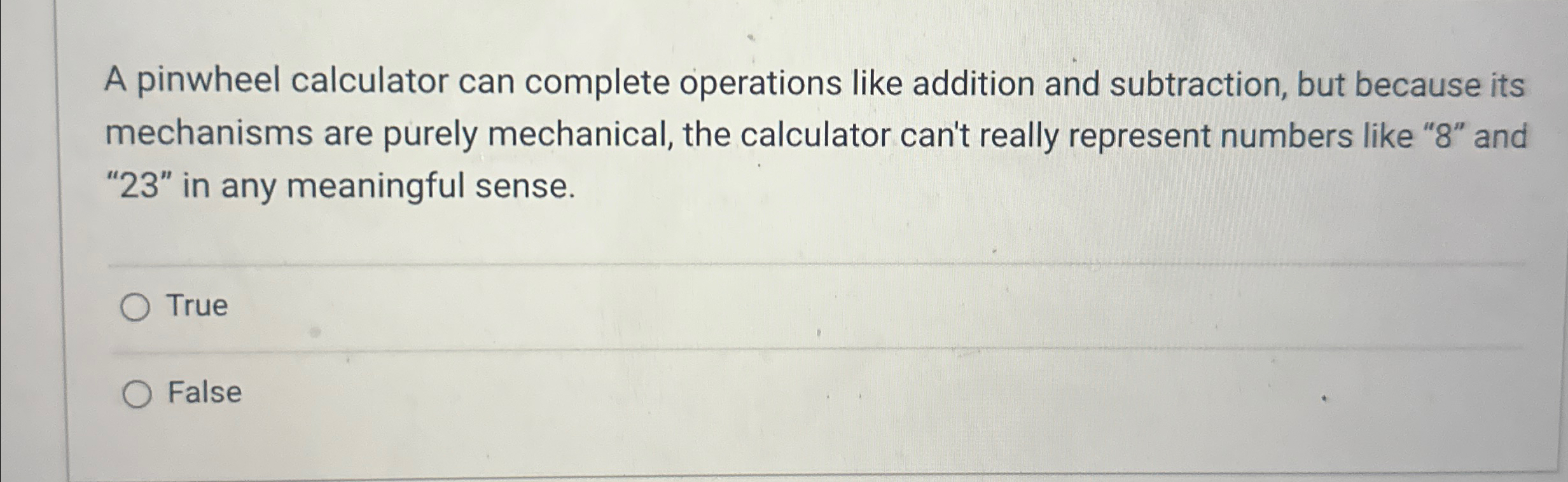 Solved A pinwheel calculator can complete operations like | Chegg.com