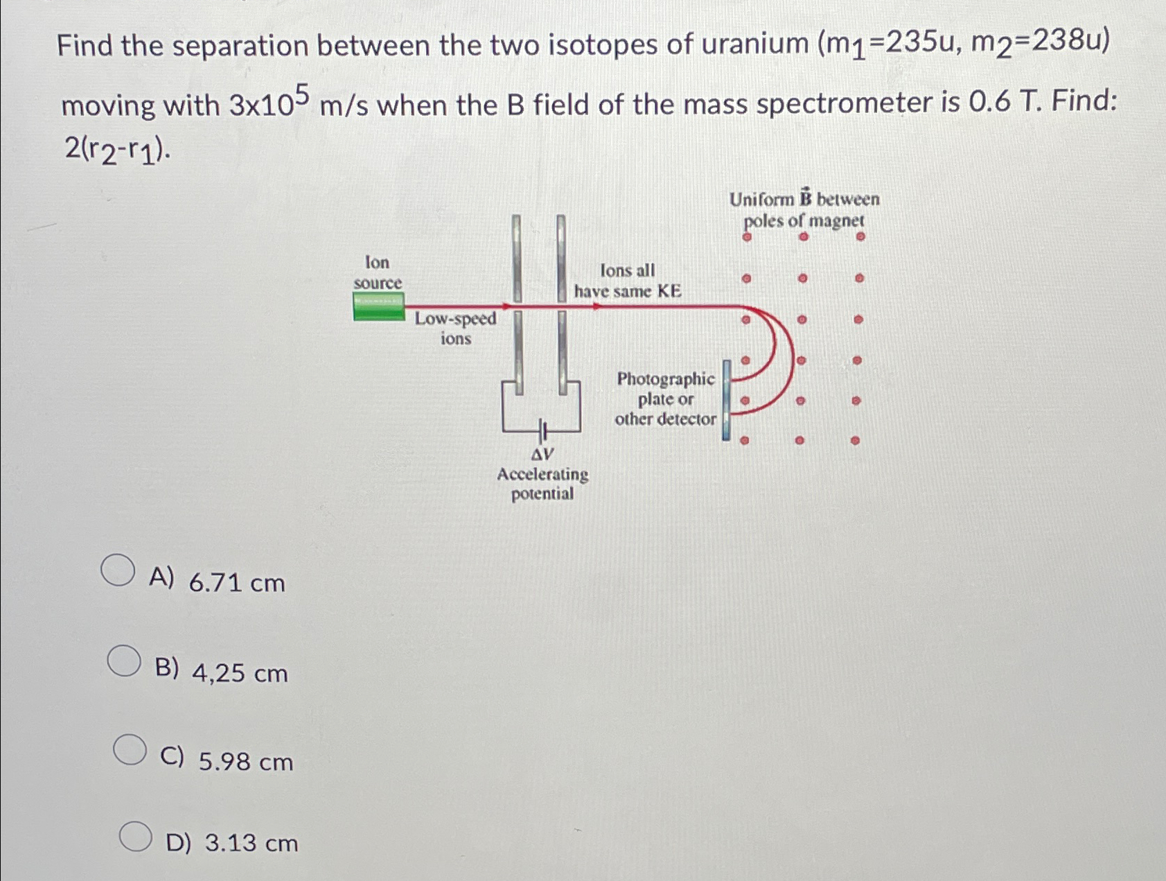 Solved Find the separation between the two isotopes of | Chegg.com