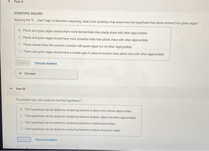 Solved SCIENTIFIC INQUIRY Applying the "H ... then" logic of | Chegg.com