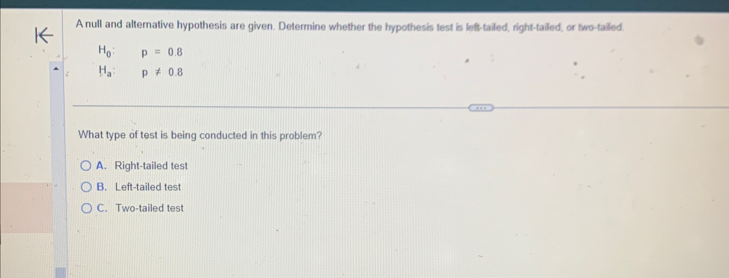 Solved A null and alternative hypothesis are given. | Chegg.com