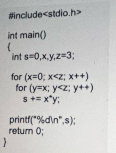Solved #include)=x;ys+=x**y;printf("%dln",s);return 0 ﻿;{ | Chegg.com