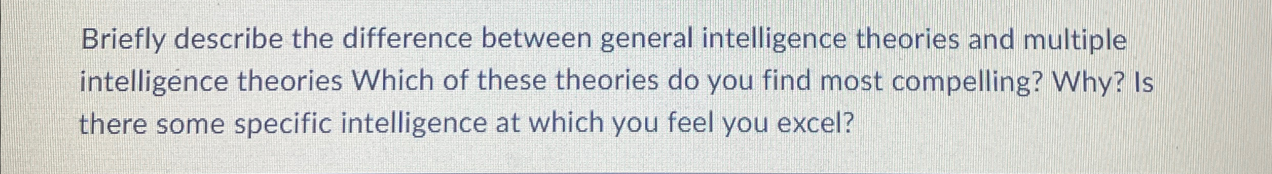 Solved Briefly describe the difference between general | Chegg.com