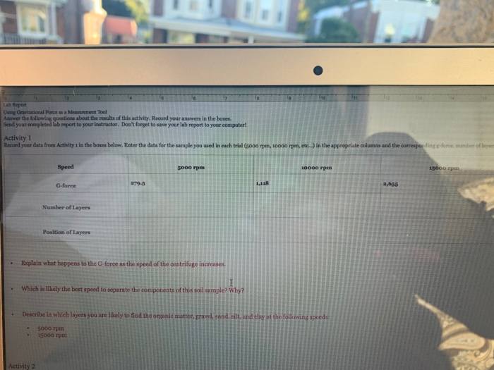le Lab Report Using Gravitational Force as a | Chegg.com