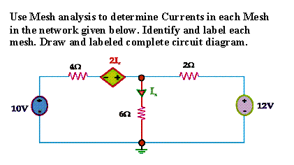 Solved Use Mesh analysis to determine Currents in each Mesh | Chegg.com