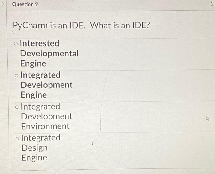 Solved Question 8 There are 3 different standard loop types | Chegg.com