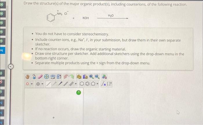 Solved Draw the structure(s) of the major organic | Chegg.com