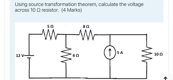 Solved Using source transformation theorem, calculate the | Chegg.com