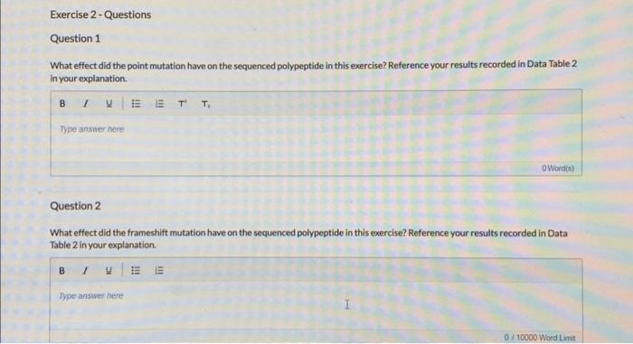 DataTable 2: Mutations mRNA strand | Chegg.com