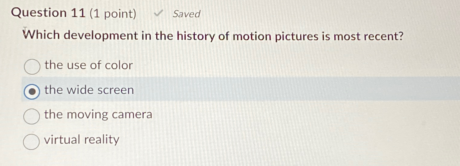 Solved Question 11 (1 ﻿point) ﻿SavedWhich development in | Chegg.com