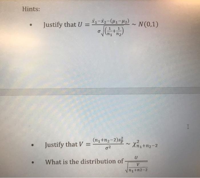 Solved Let Xi=(xi1,xi2,⋯,xin1),i=1,2, be two independent | Chegg.com