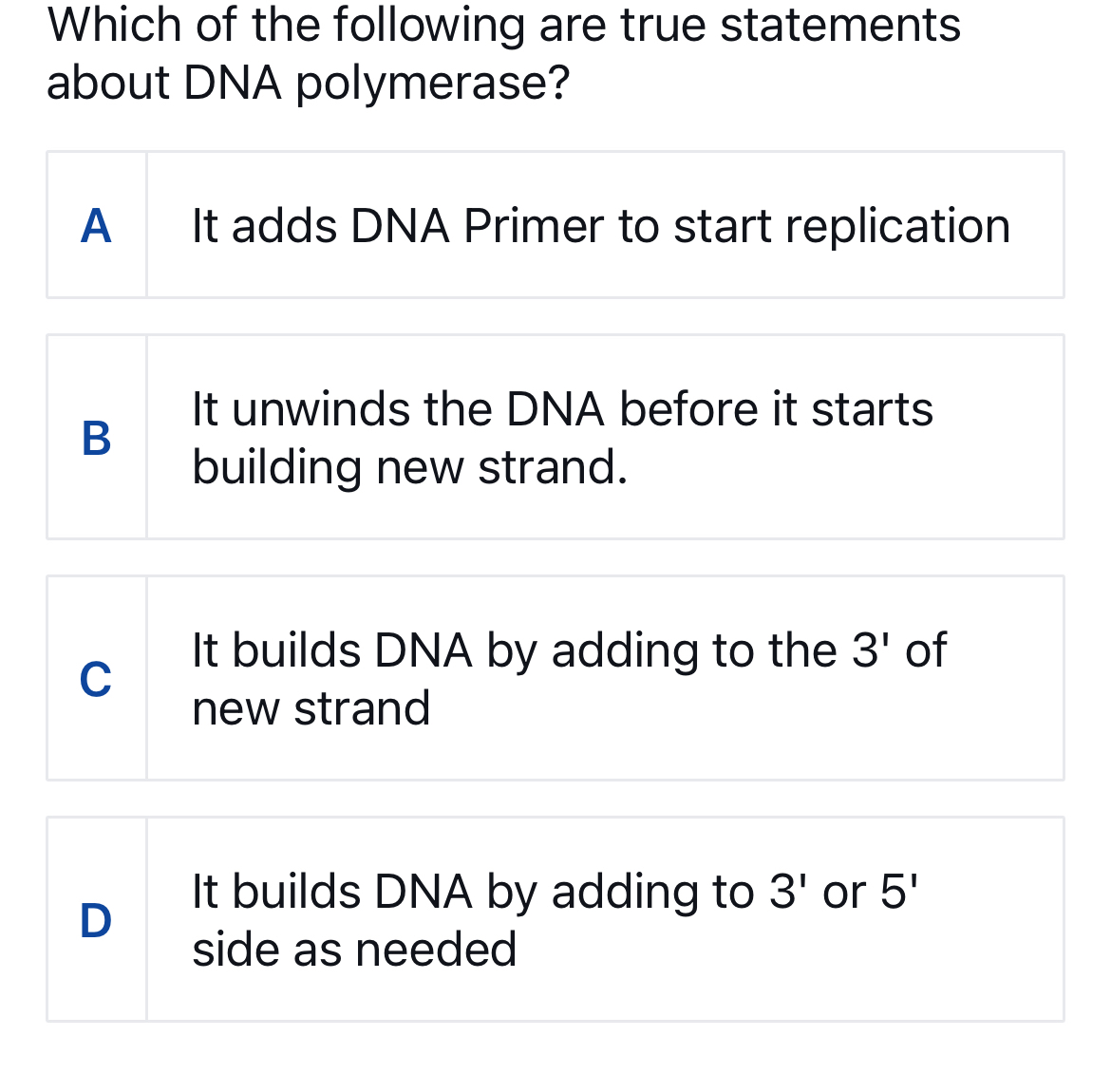 Solved Which of the following are true statements about DNA | Chegg.com