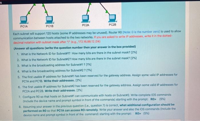 Solved Given the network address block 172.16.X.0/24, you | Chegg.com
