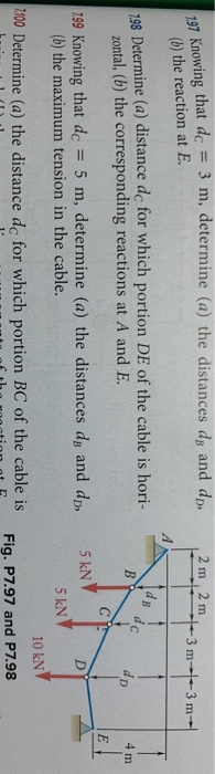 Solved 07 knowing that dc = 3 m, determine (a) the distances | Chegg.com