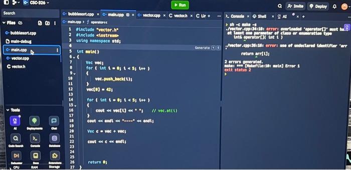 Solved hi, I am trying to separate my c++ files into .h and | Chegg.com