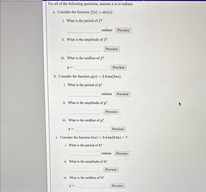 Solved For all of the following questions, assume x is in | Chegg.com