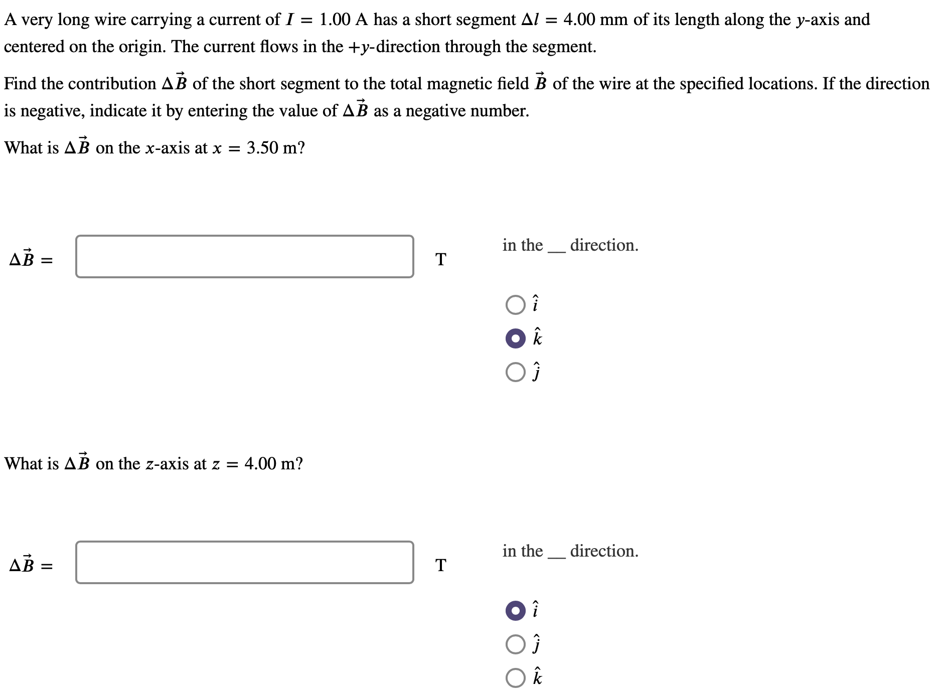 Solved A very long wire carrying a current of I=1.00A has a | Chegg.com