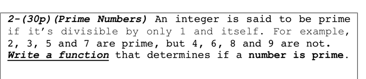 Solved 2-(30p) (Prime Numbers) ﻿An integer is said to be | Chegg.com