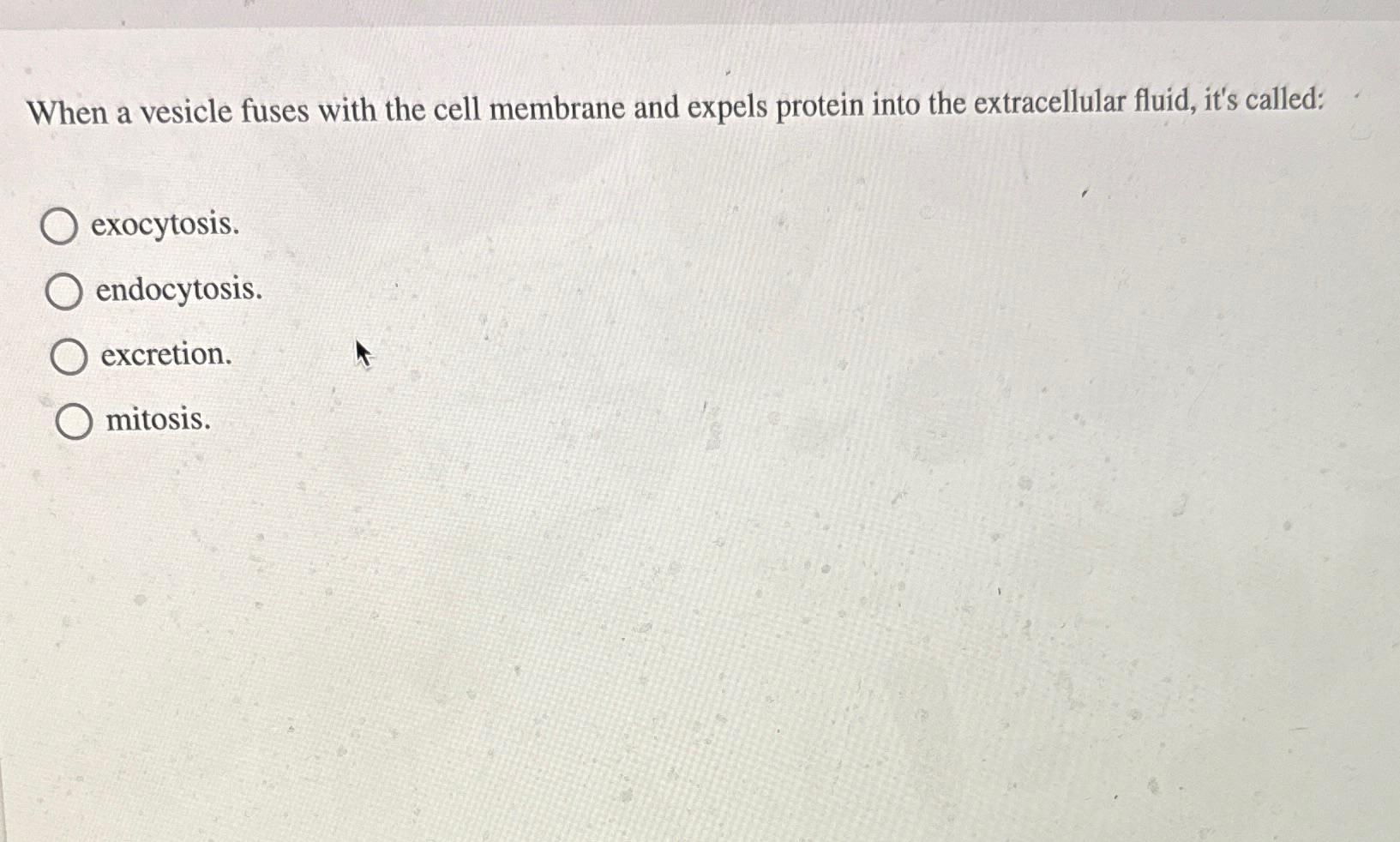 Solved When a vesicle fuses with the cell membrane and | Chegg.com