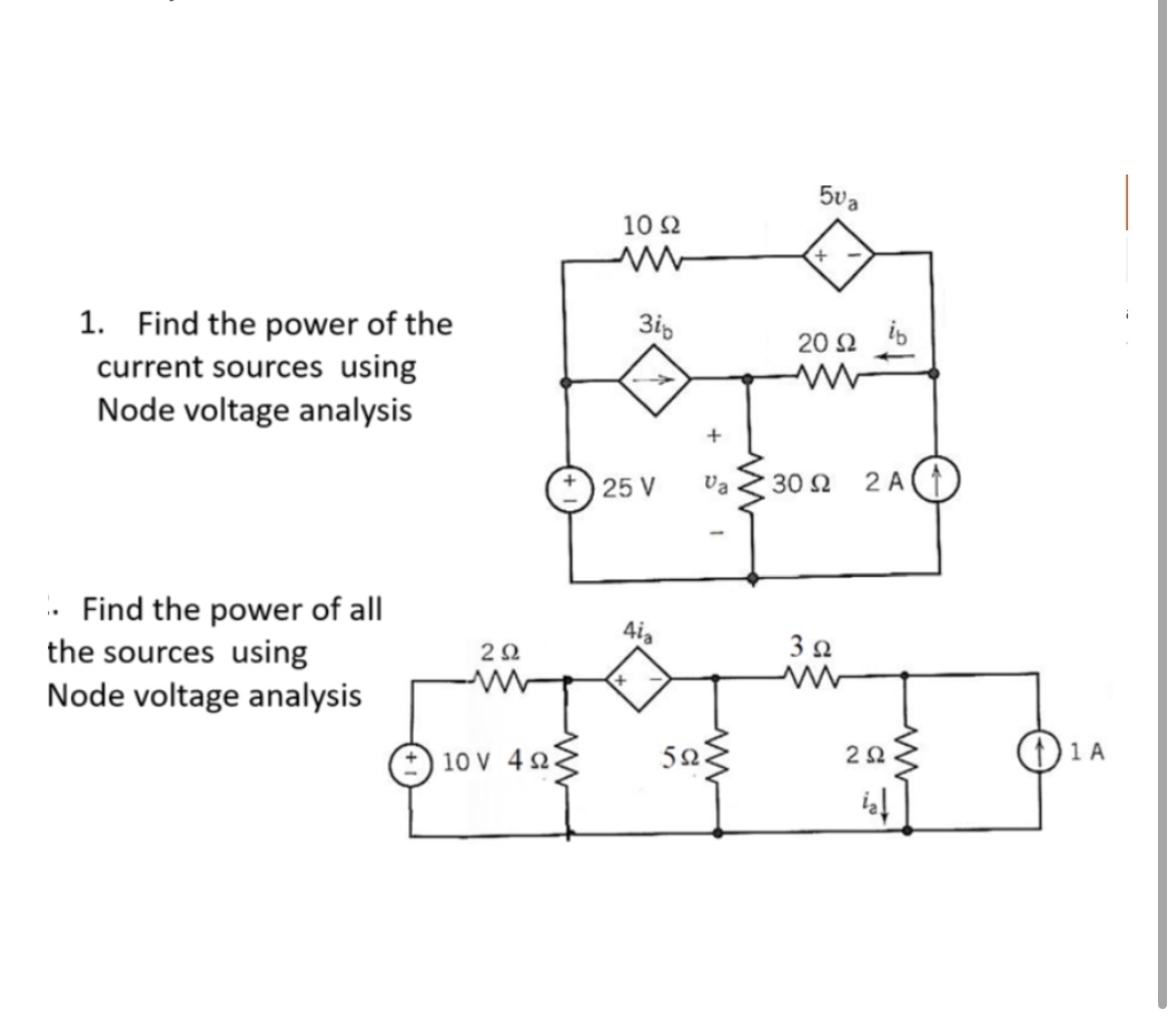 Solved Find the power of the current sources using Node | Chegg.com