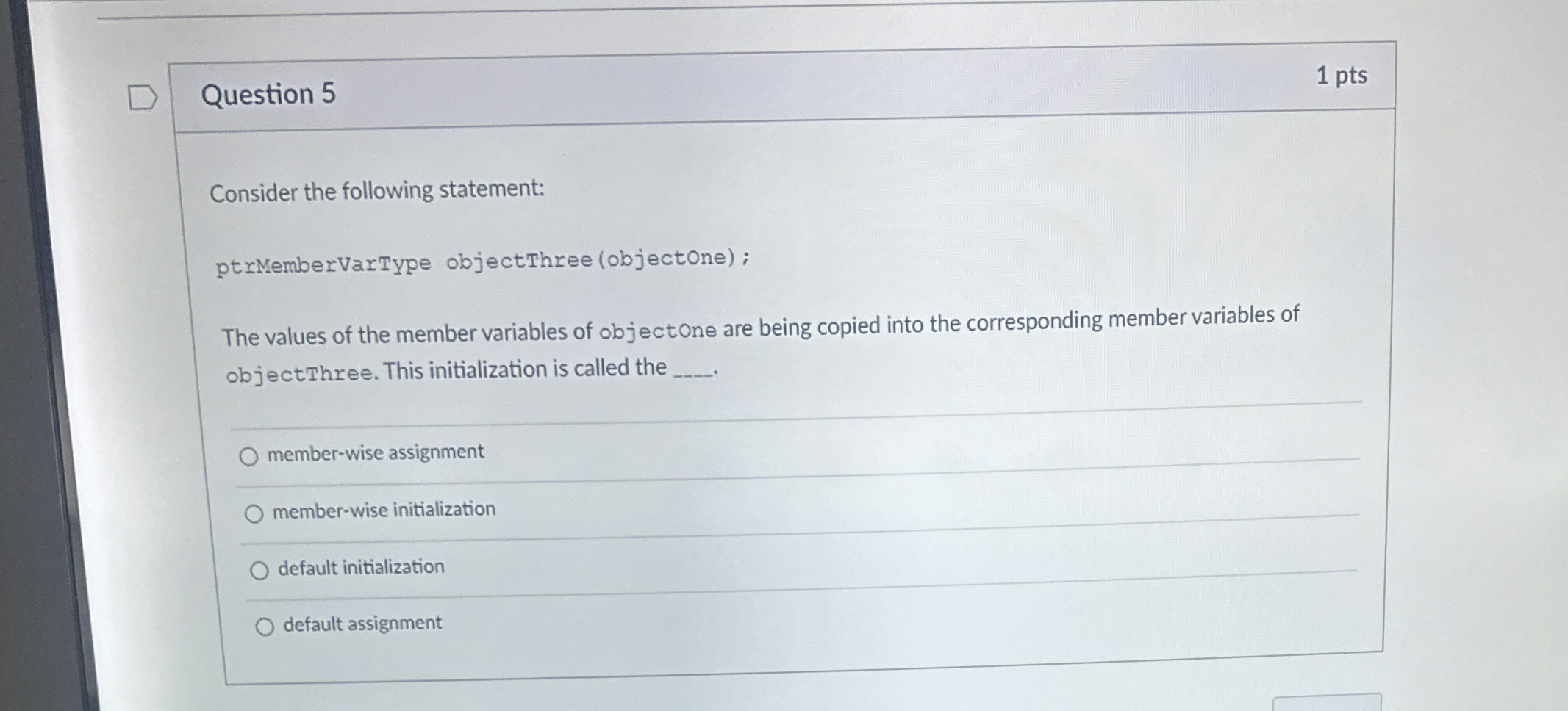 Solved Question 51 ﻿ptsConsider the following | Chegg.com