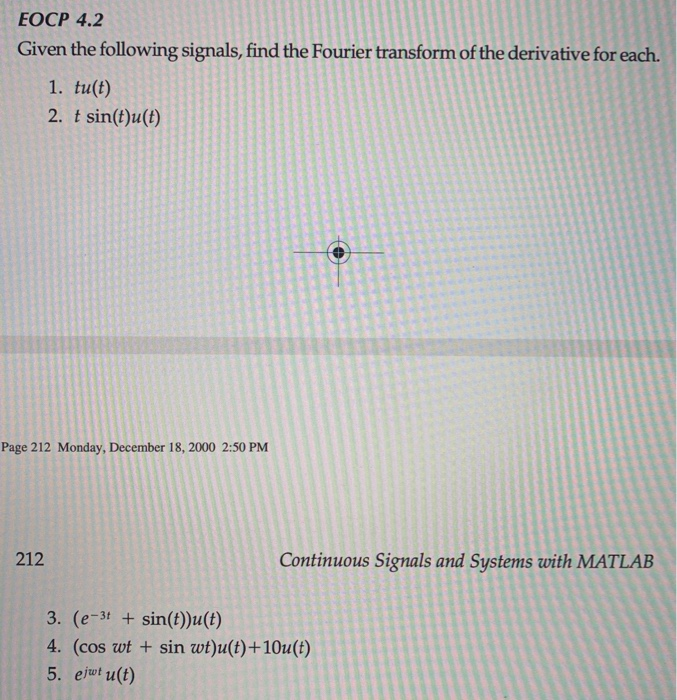 Solved EOCP 4.1 Find the Fourier transform for each of the | Chegg.com