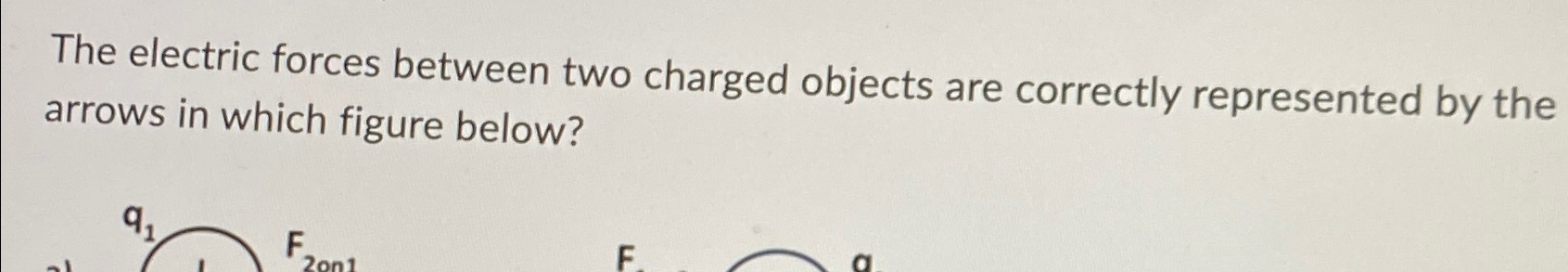 Solved The electric forces between two charged objects are | Chegg.com