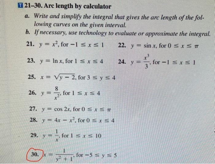 Solved 10. y=21(ex+e−x) on [−ln2,ln2] 11. y=31x3/2 on [0,60] | Chegg.com