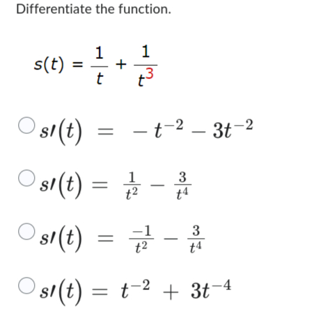 Solved Differentiate the | Chegg.com