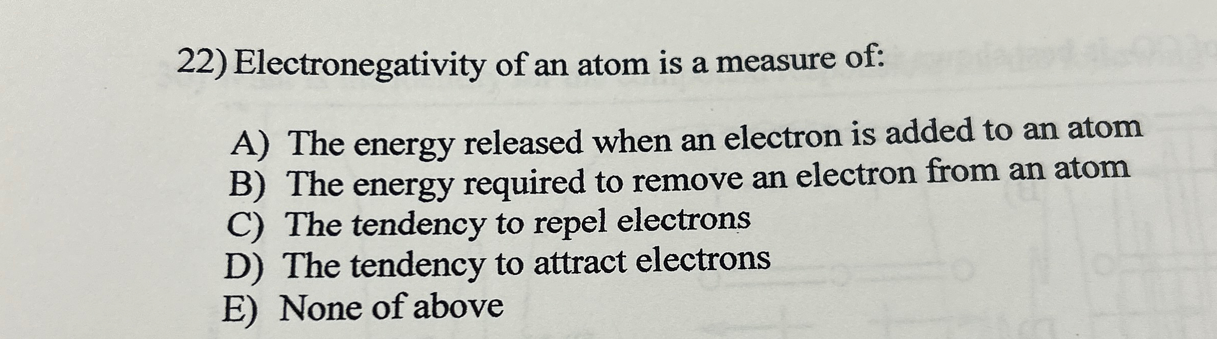 Solved Electronegativity of an atom is a measure of:A) ﻿The | Chegg.com