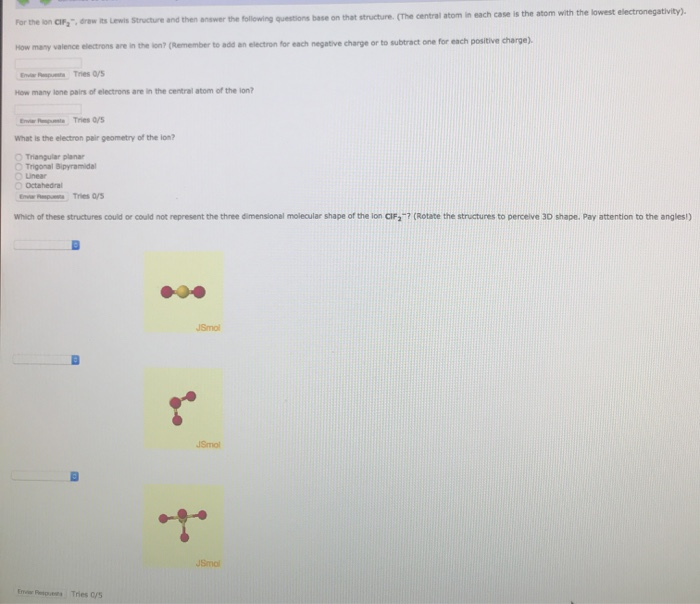 Solved For the lon CIF, draw its Lewis Structure and the | Chegg.com