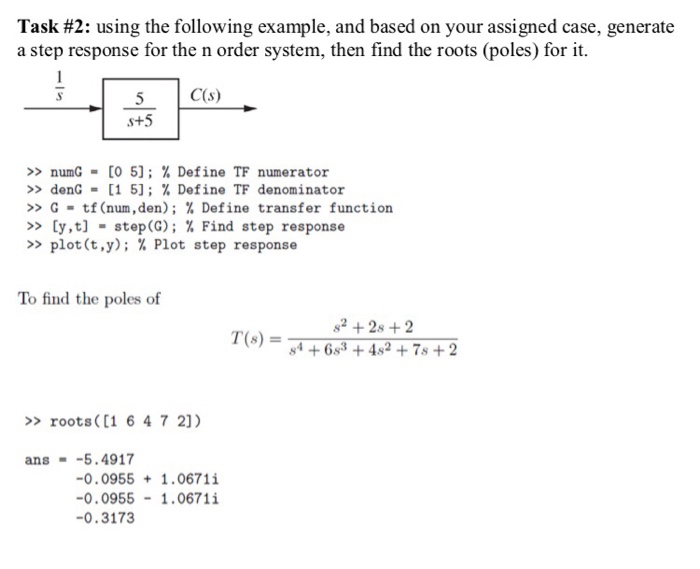 Solved Task #2: using the following example, and based on | Chegg.com