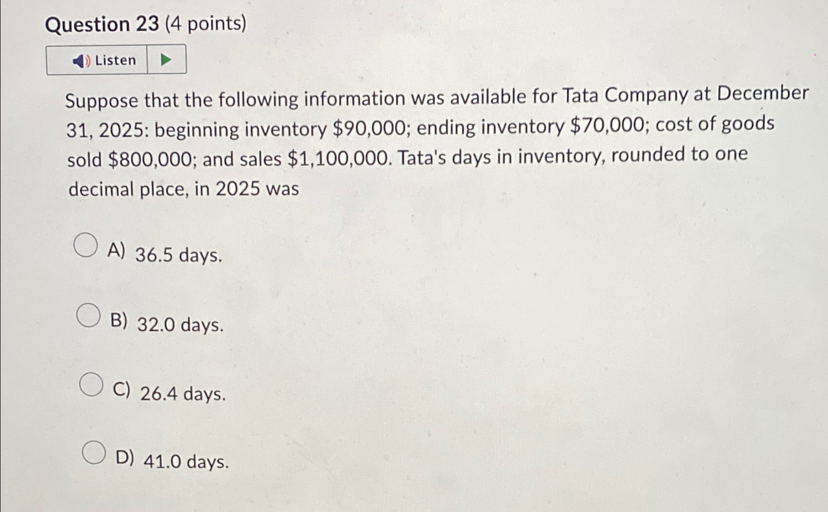 Solved Question 23 (4 ﻿points)Suppose that the following | Chegg.com